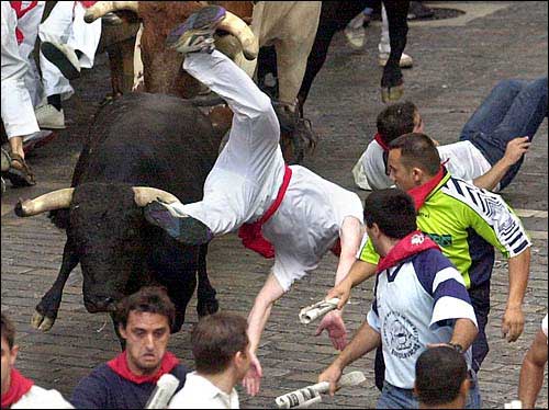 Two gored in bull run | News, Sports, Jobs - Lawrence Journal-World ...